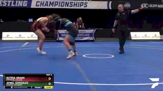 170 lbs Cons. Round 4 - Alyssa Arana, Emmanuel College vs Jewel ...