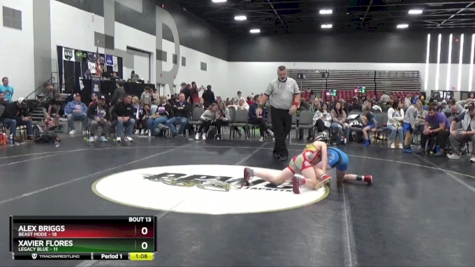 100 lbs Placement Matches (8 Team) - Alex Briggs, Beast Mode vs Xavier Flores, Legacy Blue