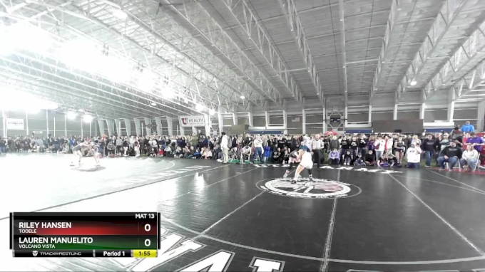 135 lbs Champ. Round 2 - Riley Hansen, Tooele vs Lauren Manuelito ...