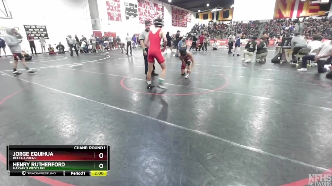 120 lbs Champ. Round 1 - Henry Rutherford, Harvard Westlake vs Jorge ...