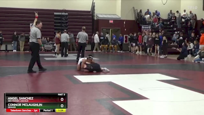 120 lbs Cons. Round 3 - Connor McLaughlin, Denver vs Angel Sanchez, Des ...