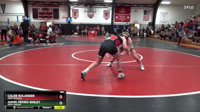 138 lbs Round 5 - Gavin Menke-Bailey, New London vs Caleb Bolander ...
