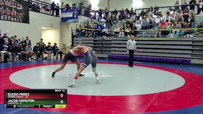 126 lbs Quarters & 1st Wb (16 Team) - Eliceo Perez, Gilmer County vs ...