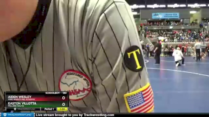 180 lbs Champ. Round 1 - Easton Villotta, Millard South vs Aiden Wesley ...