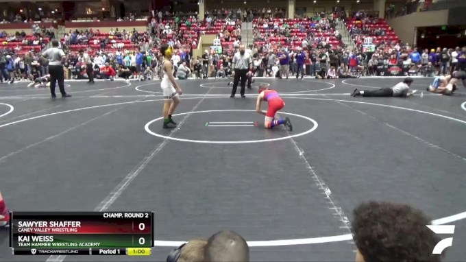 85 lbs Champ. Round 2 - Kai Weiss, Team Hammer Wrestling Academy vs ...