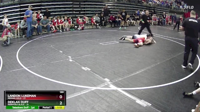 130 lbs Quarterfinals (8 Team) - Deklan Duff, Nebraska Black vs Landon ...