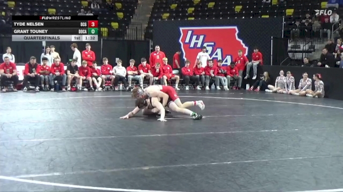 175 lbs Quarterfinal - Grant Touney, Dowling Catholic vs Tyde Nelsen ...