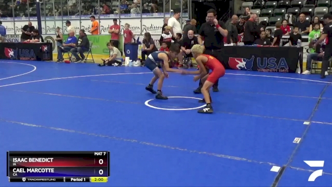 70 lbs Quarterfinal - Isaac Benedict, IA vs Cael Marcotte, CA