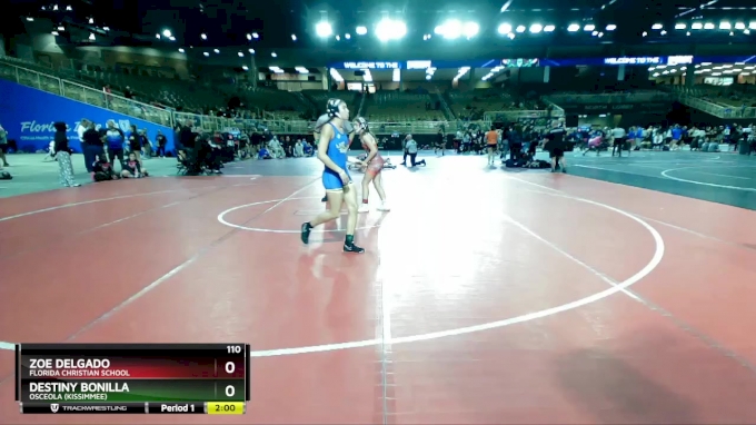 110 lbs Cons. Round 2 - Destiny Bonilla, Osceola (Kissimmee) vs Zoe ...