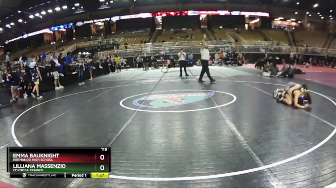 115 lbs Champ. Round 2 - Emma Bauknight, Hernando High School vs ...