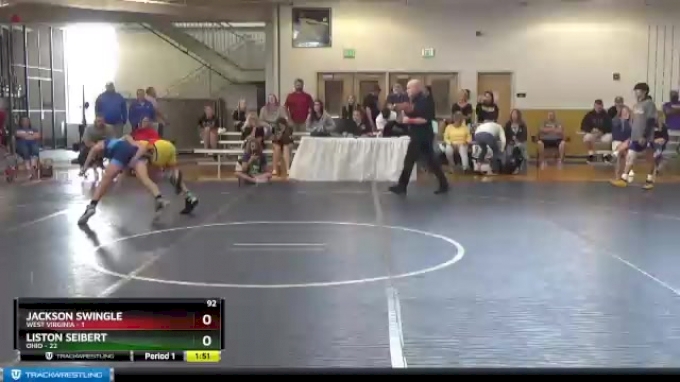 92 lbs Placement Matches (16 Team) - Jackson Swingle, West Virginia vs ...