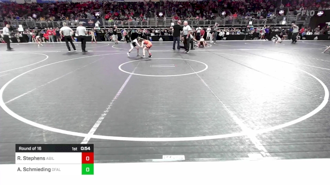 58.4-63.1 lbs Round Of 16 - River Stephens, Abilene Kids vs Aubrey ...
