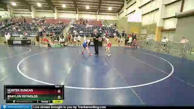 110 lbs Champ. Round 1 - Hunter Duncan, WA vs Braylon Reynolds, IN