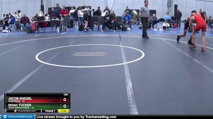 120 lbs Round 3 (6 Team) - Noah Tucker, Team Germantown vs Jacob Endzel ...