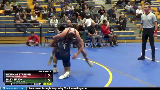 125 lbs Cons. Round 2 - Riley Siason, Menlo College (Calif.) vs ...