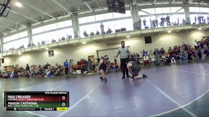 160 lbs 5th Place Match - Max Creager, Steuben County Wrestling Club vs ...
