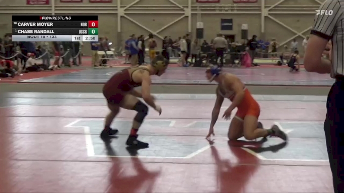 133 lbs Champ. Round 1 - Chase Randall, Coast Guard vs Carver Moyer ...