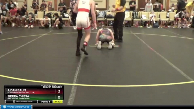 117 lbs Champ. Round 2 - Sierra Chiesa, Bad Karma Wrestling vs Aidan ...