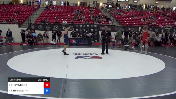 60 kg Cons Semis - Karson Brown, Ohio vs Tyler Dekraker, Integrity ...