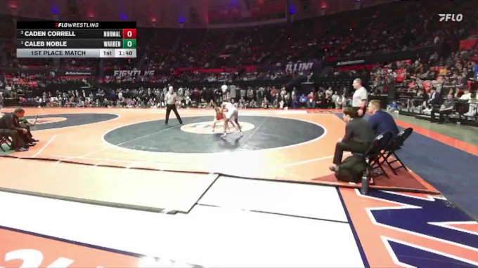 3A 113 lbs 1st Place Match - Caleb Noble, Gurnee (Warren) vs Caden ...