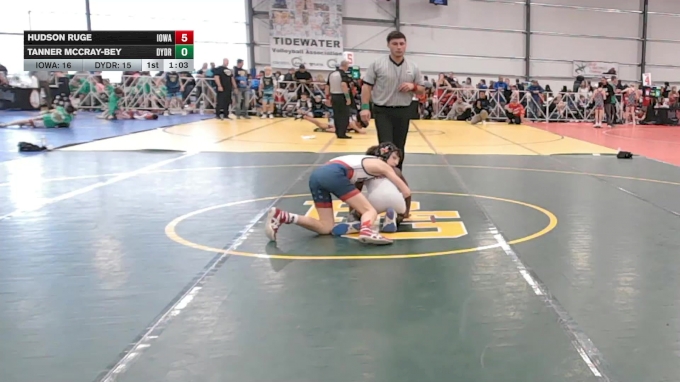 80 lbs Round 3 - 12:00pm Friday - Hudson Ruge, Iowa Black vs Tanner ...