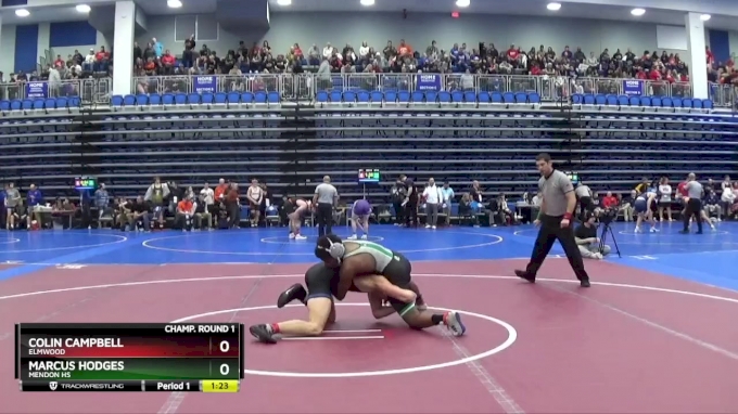 165 lbs Champ. Round 1 - Marcus Hodges, Mendon HS vs Colin Campbell ...
