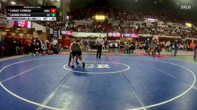 G - 190 lbs Champ. Round 1 - Lynley Conrad, Chinook Girls vs Laurin ...