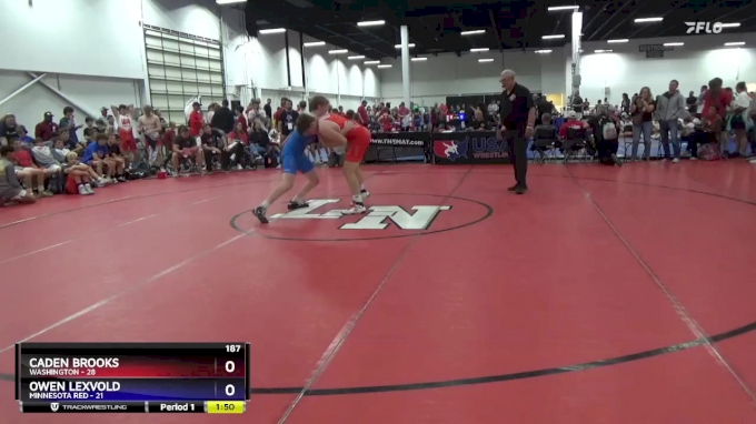 187 lbs 2nd Wrestleback (8 Team) - Caden Brooks, Washington vs Owen ...