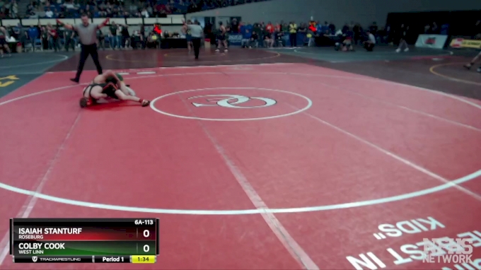 6A-113 lbs Champ. Round 2 - Colby Cook, West Linn vs Isaiah Stanturf ...