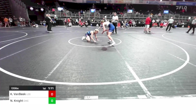 135 lbs Final - Kendrin VanBeek, Legends Of Gold vs Noah Knight ...