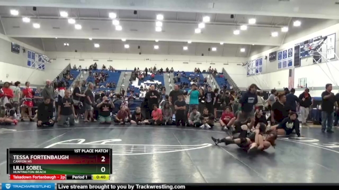 111 lbs 1st Place Match - Tessa Fortenbaugh, Canyon HS vs Lilli Sobel ...