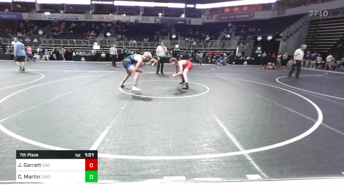 174 lbs 7th Place - Jory Garrett, Choctaw vs Cole Martin, CIWC Team ...