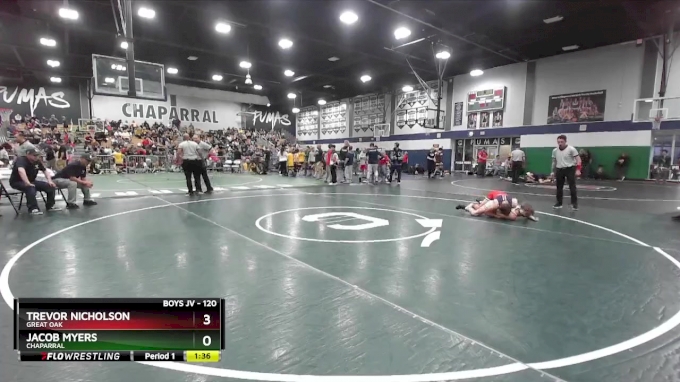 120 lbs 1st Place Match - Trevor Nicholson, Great Oak vs Jacob Myers ...