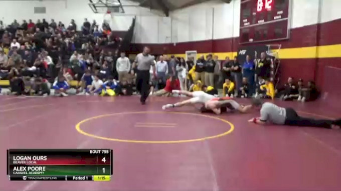 157 lbs Quarterfinal - Logan Ours, Beaver Local vs Alex Poore, Caravel ...