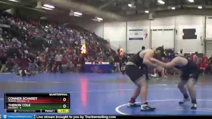 195 lbs Quarterfinals (8 Team) - Theron Cole, Ravenna vs Conner Schardt ...