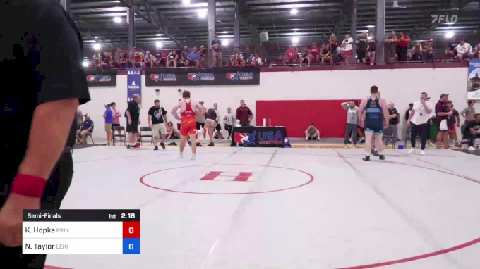 125 kg Semifinal - Koy Hopke, Pinnacle Wrestling Club vs Nathan Taylor ...