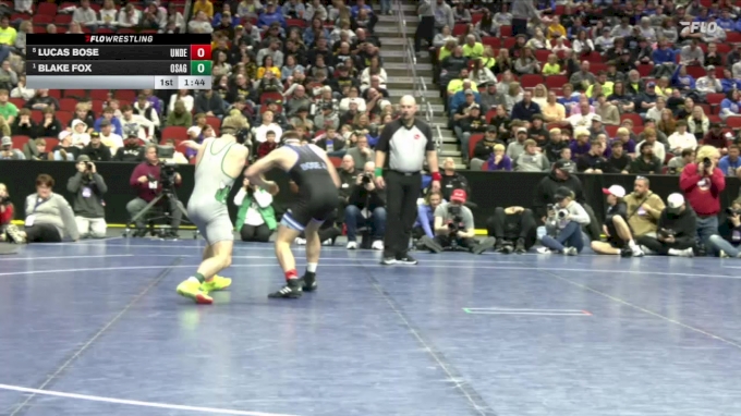 1A-144 lbs Semifinal - Blake Fox, Osage vs Lucas Bose, Underwood