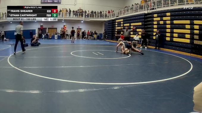 160 lbs Round Of 16 - Travis Shearer, Kiski Area vs Ethan Cartwright ...
