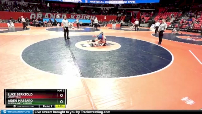 3A 120 lbs Cons. Round 1 - Luke Berktold, Libertyville vs Aiden Massaro ...