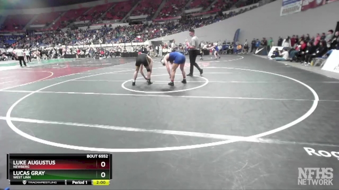 6A-165 lbs Semifinal - Lucas Gray, West Linn vs Luke Augustus, Newberg