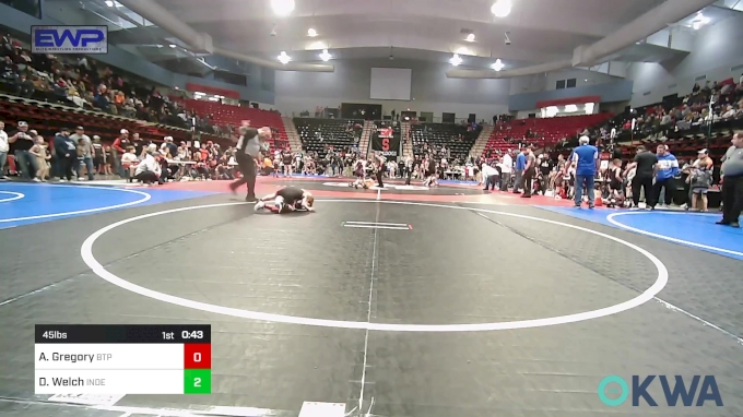 45 lbs Round Of 16 - Axel Gregory, Tulsa Blue T Panthers vs Danger ...