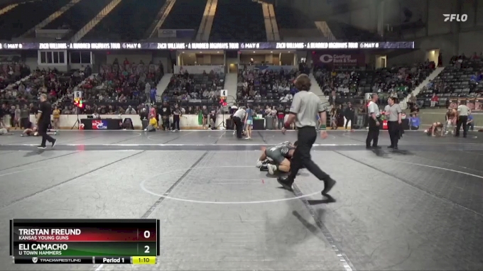 132 lbs Champ. Round 1 - Tristan Freund, Kansas Young Guns vs Eli ...