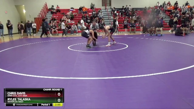 120 lbs Champ. Round 1 - Rylee Talaska, Waterloo West vs Chris Davis ...