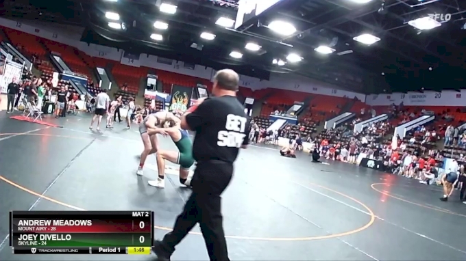 160 lbs Champ. Round 2 - Joey DiVello, Skyline vs Andrew Meadows, Mount ...