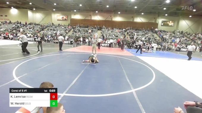 54 lbs Consi Of 8 #1 - Keanu Lemrise, Redwood WC vs Wesley Herold, Gold ...