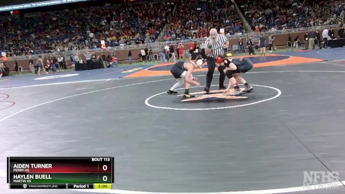 D4-132 lbs Quarterfinal - Haylen Buell, Martin HS vs Aiden Turner, Perry HS