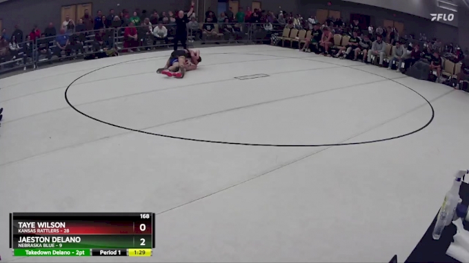 168 lbs Round 5 (8 Team) - Jaeston Delano, Nebraska Blue vs Taye Wilson ...
