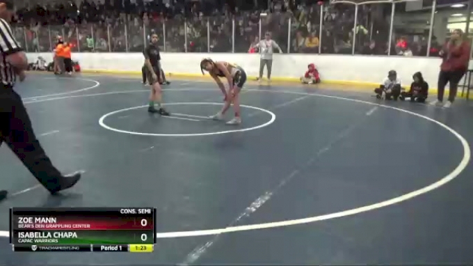 86 lbs Cons. Semi - Isabella Chapa, Capac Warriors vs Zoe Mann, Bear`s ...