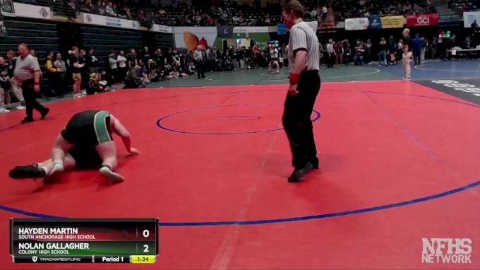 215 lbs Semifinal - Nolan Gallagher, Colony High School vs Hayden ...