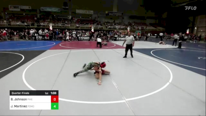 78 lbs Quarterfinal - Brayden Johnson, Pikes Peak Warriors vs Jeremiah ...